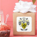 Matthews Family Crest Coat of Arms Square Sticker | Zazzle