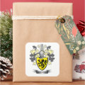 Matthews Family Crest Coat of Arms Square Sticker | Zazzle