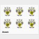 Matthews Family Crest Coat of Arms Square Sticker | Zazzle