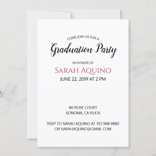 Mature Woman Photo Never Too Late Graduation Party Invitation | Zazzle