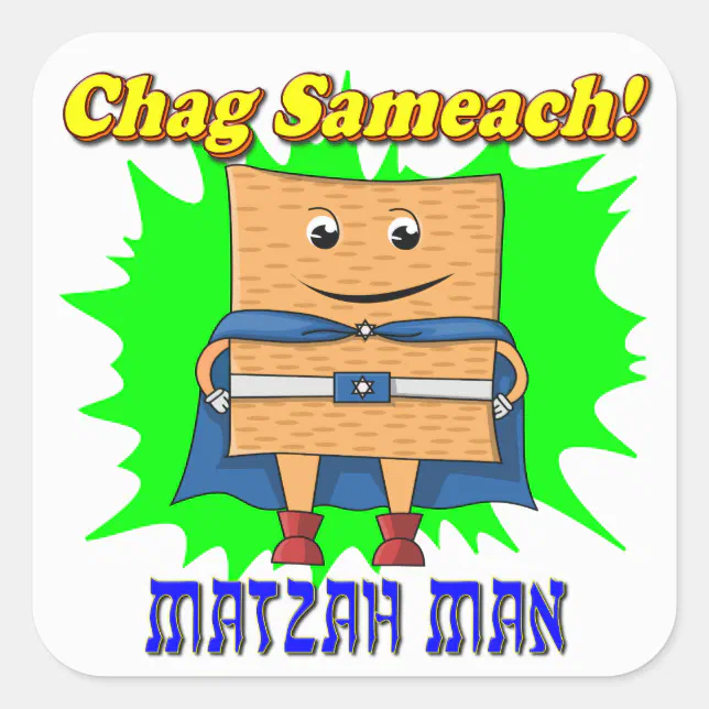 Matzah Man Passover Stickers | Zazzle