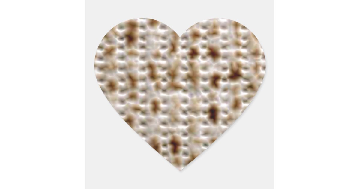 MATZO HEART STICKER | Zazzle