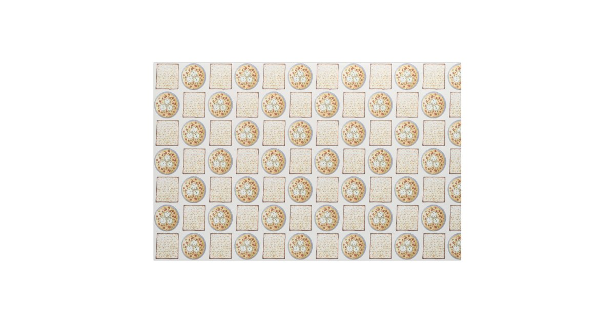 Matzo Matzah Ball Soup Jewish Cuisine Passover Fabric | Zazzle
