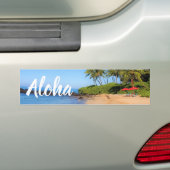 Maui Beach Umbrellas Aloha Bumper Sticker | Zazzle