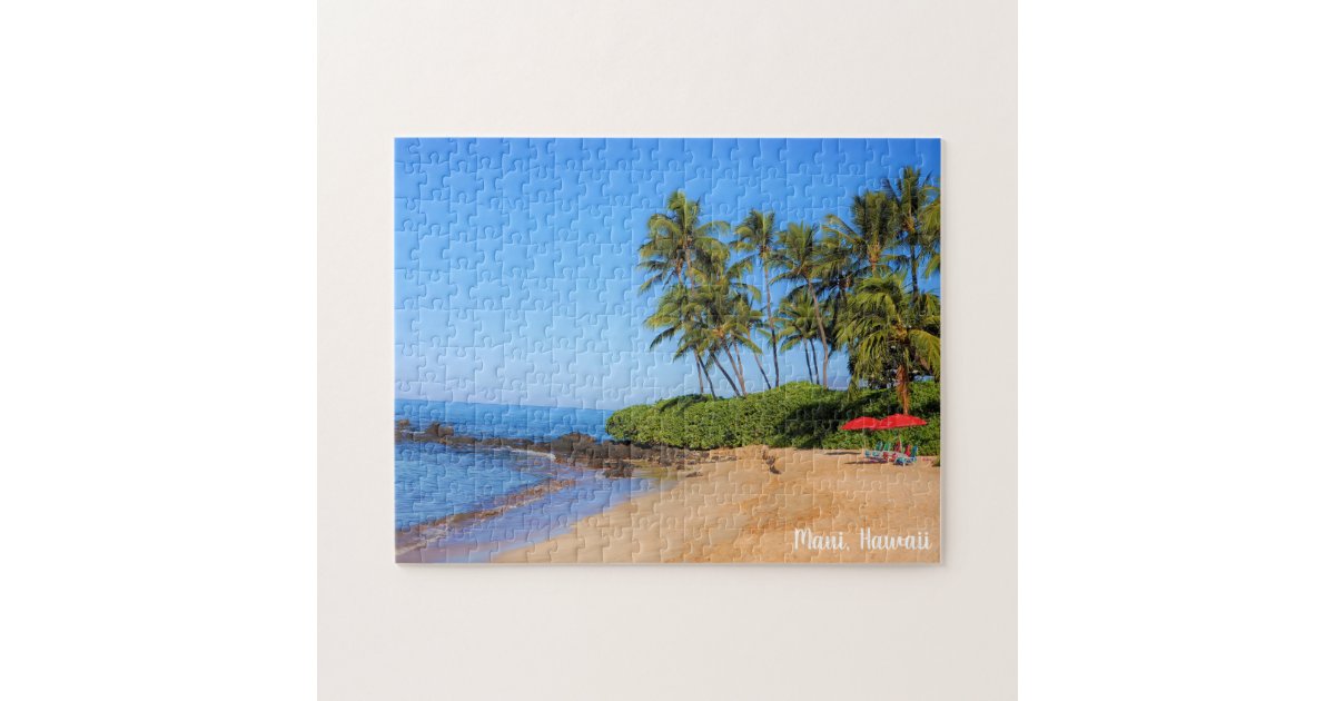 Maui Beach Umbrellas Jigsaw Puzzle | Zazzle