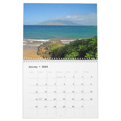 Maui Hawaii 2020 Beautiful Beach Wall Calendar | Zazzle
