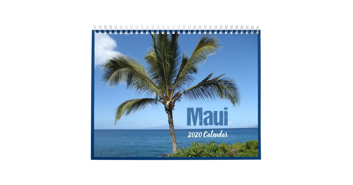 Maui Hawaii 2020 Beautiful Beach Wall Calendar | Zazzle