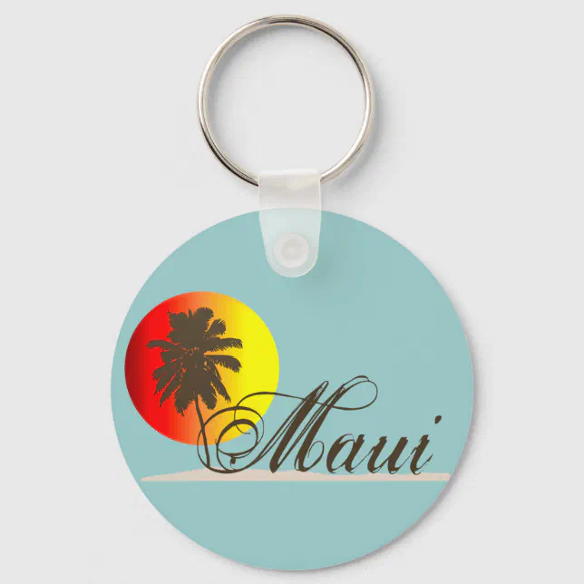 Maui Hawaii Souvenir Keychain | Zazzle