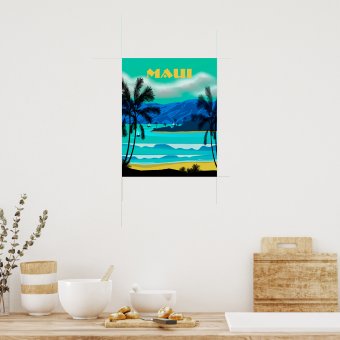 Maui Hawaii Travel Poster | Zazzle