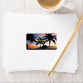 Maui Hawaiian Sunset Palm Trees Label | Zazzle