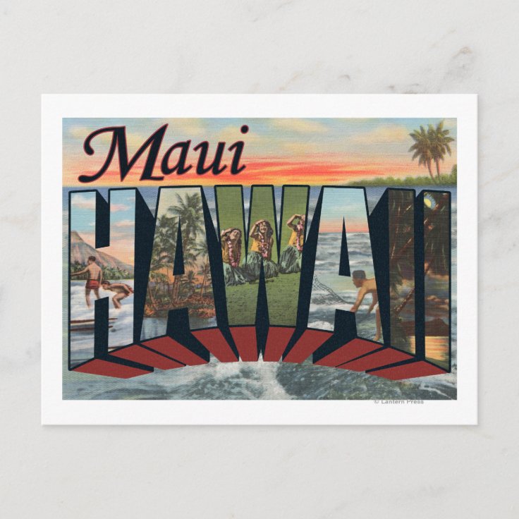 Maui, HawaiiLarge Letter ScenesMaui, HI Postcard | Zazzle
