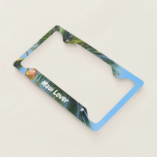 Maui Palm Trees License Plate Frame | Zazzle