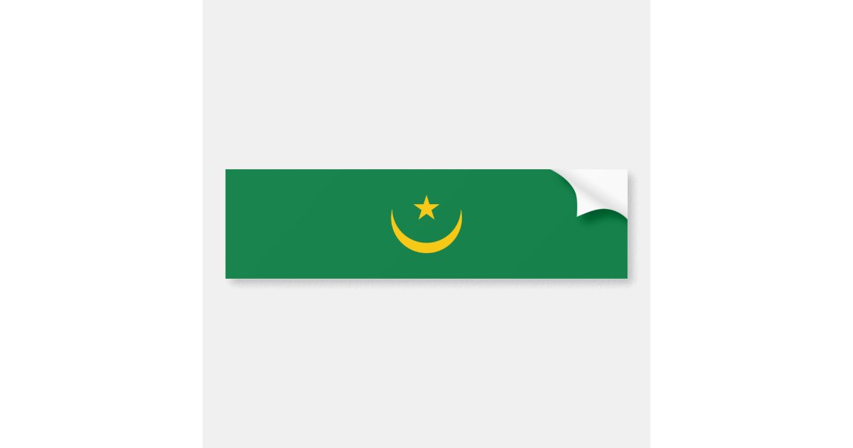 Mauritania Old Flag Bumper Sticker | Zazzle