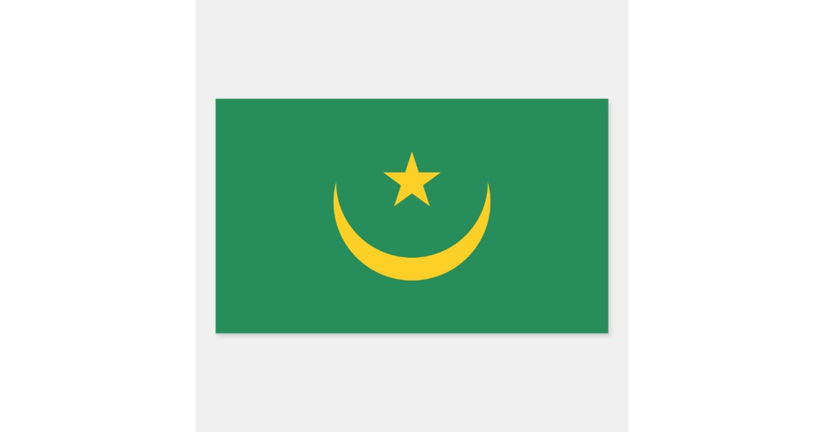 Mauritania Old Flag Rectangular Sticker | Zazzle