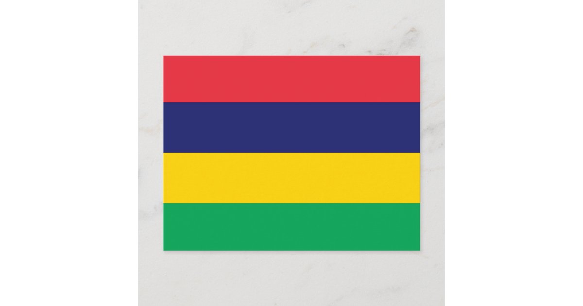 Mauritius Flag Postcard | Zazzle