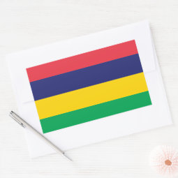 Mauritius* Flag Sticker | Zazzle