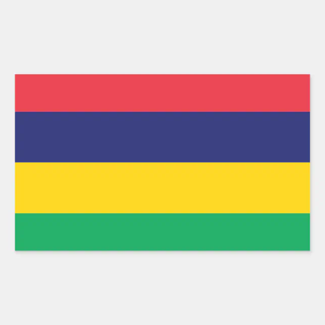 Mauritius* Flag Sticker | Zazzle