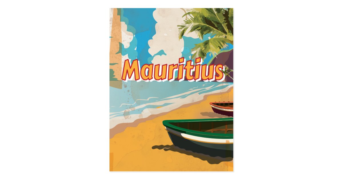 Mauritius Vintage vacation Poster Postcard | Zazzle.com