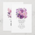 Mauve Floral Wedding Invitation | Zazzle