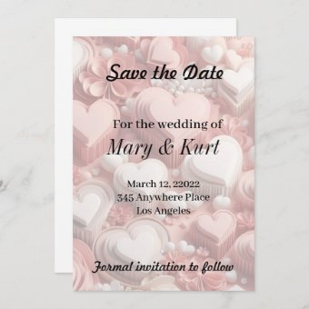 Mauve Heart Candy Invitation | Zazzle