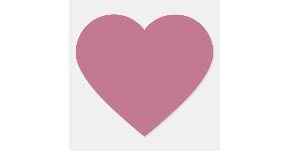 Mauve Heart Sticker | Zazzle