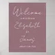 Mauve Minimalist Script Wedding Welcome Sign | Zazzle