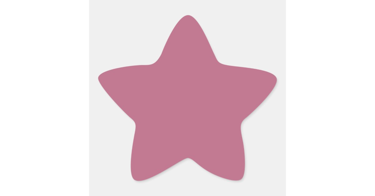 Mauve Star Sticker | Zazzle
