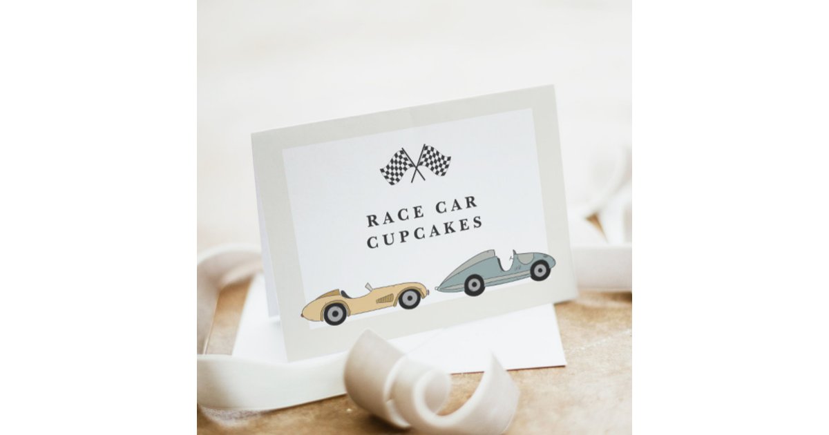 MAVERICK Race Card Themed Buffet Food Cards | Zazzle