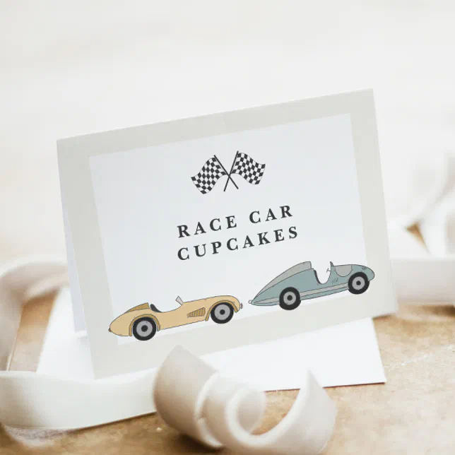MAVERICK Race Card Themed Buffet Food Cards | Zazzle