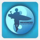 Half Moon Bay California Vintage Square Sticker | Zazzle.com