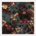 Maximalism Bold Goth Moody Florals Wallpaper | Zazzle