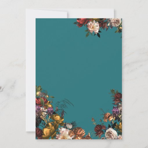 Maximalist Jewel Toned Wedding Invitation | Zazzle