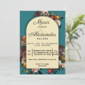 Maximalist Jewel Toned Wedding Invitation | Zazzle