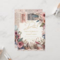 Maximalist Save The Date Vintage Floral Scrapbook Invitation | Zazzle