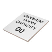 Maximum room capacity sign ceramic tile | Zazzle