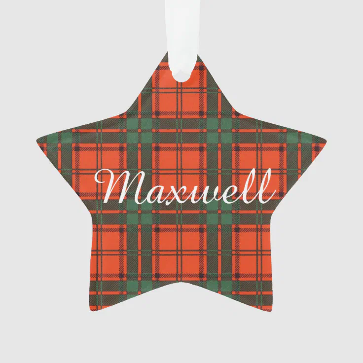 Maxwell clan Plaid Scottish tartan Ornament | Zazzle