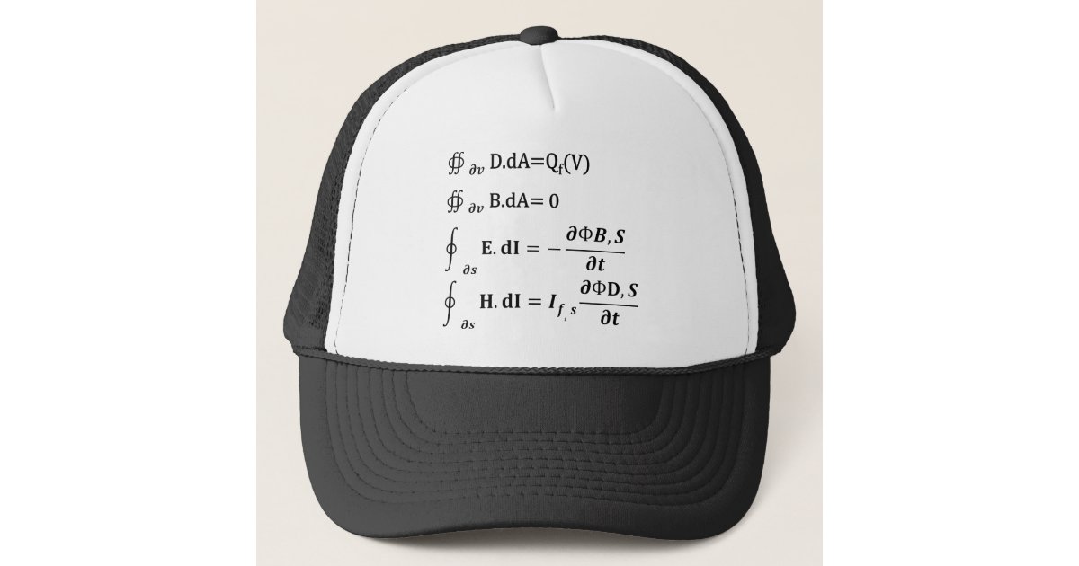 maxwell integral equation trucker hat | Zazzle