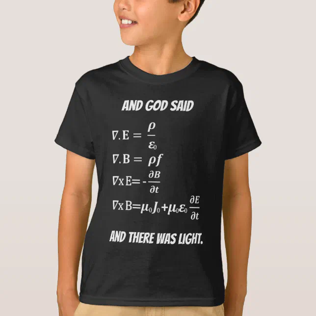 Maxwell maths physics equation T-Shirt | Zazzle