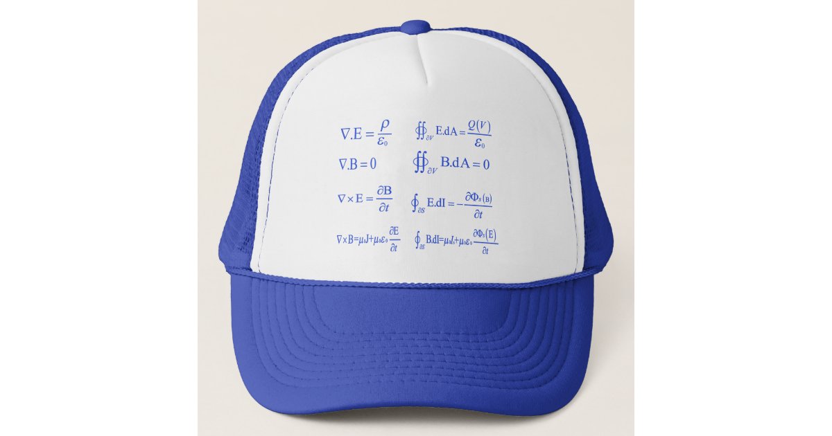 maxwell physics equation trucker hat | Zazzle