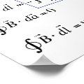 Maxwell S Equations Integral Form Poster Zazzle