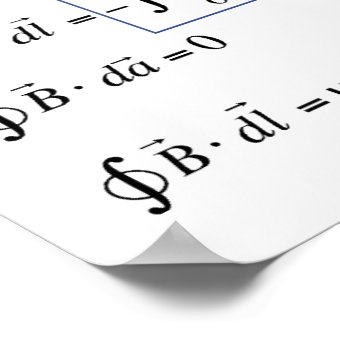 Maxwell's Equations - Integral Form Poster | Zazzle