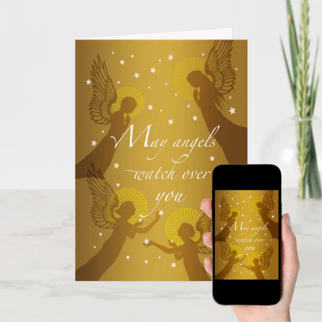 May Angels Watch Over You for Friend Card | Zazzle