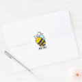 May-bee Funny Insect Bee Pun Classic Round Sticker | Zazzle