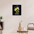 May-bee Funny Insect Bee Pun Dark BG Poster | Zazzle