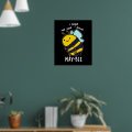 May-bee Funny Insect Bee Pun Dark BG Poster | Zazzle
