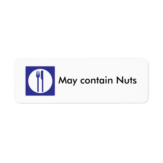 May Contain Nuts label | Zazzle.com