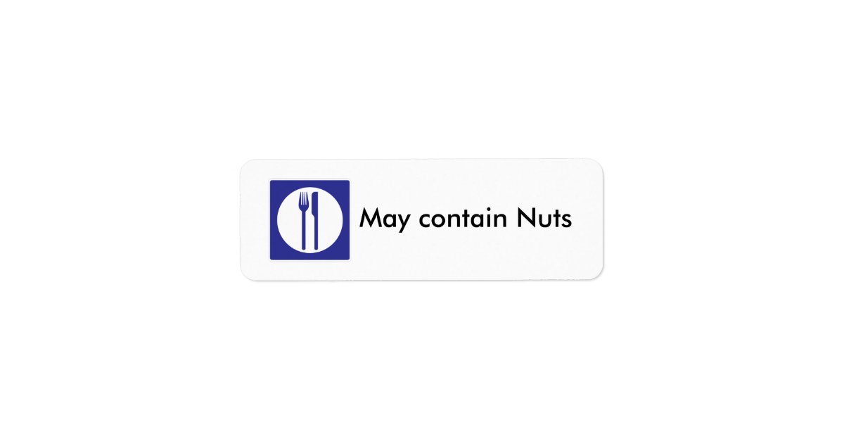 May Contain Nuts label | Zazzle