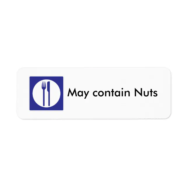 May Contain Nuts label | Zazzle