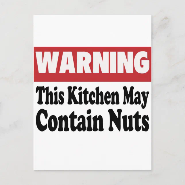 May Contain Nuts Postcard | Zazzle
