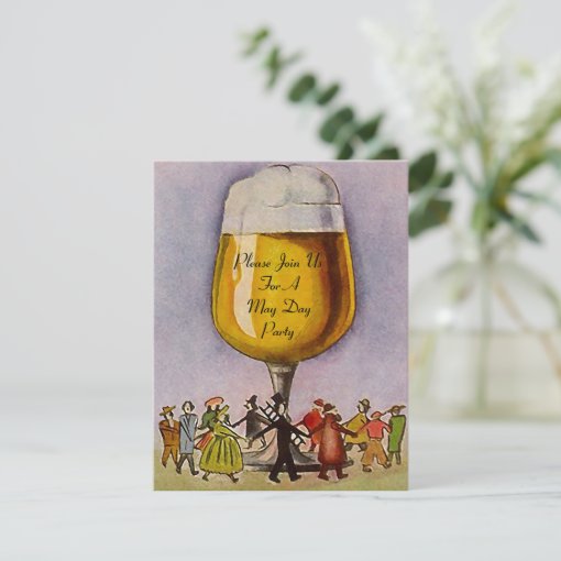 MAY DAY MAYPOLE PARTY INVITATION ~ EZ TO CUSTOMIZE | Zazzle